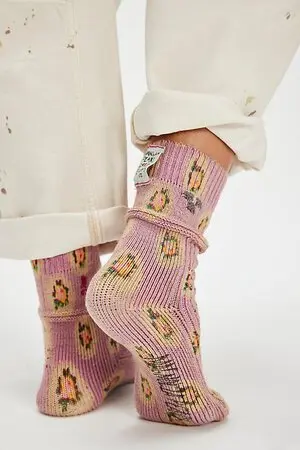 MAGNOLIA PEARL Floral Crew Socks - Avignon