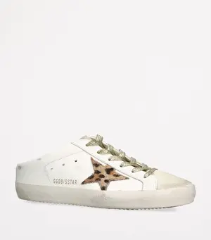 GOLDEN GOOSE Leather Super Star Sabot Low-top Sneakers - White