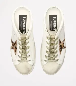 GOLDEN GOOSE Leather Super Star Sabot Low-top Sneakers - White