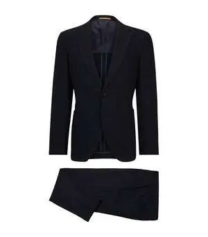 BOSS Check 2-piece Suit - Blue