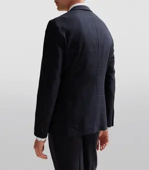 BOSS Check 2-piece Suit - Blue