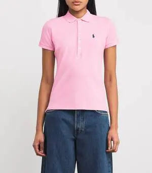 Polo Ralph Lauren Stretch-cotton Julie Polo Shirt - Pink