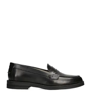 DUKE + DEXTER Leather Wilde Penny Loafers