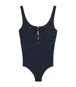 Prada Lace-up One-piece Swimsuit