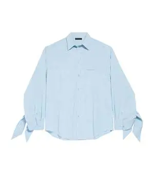 Balenciaga Cotton-blend Knotted-cuff Shirt