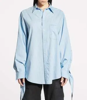 Balenciaga Cotton-blend Knotted-cuff Shirt
