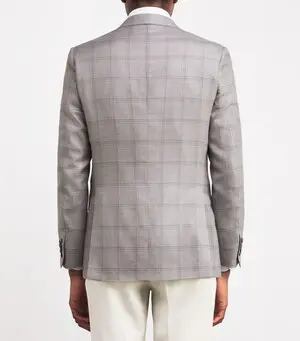 Brioni Wool-blend Check Blazer