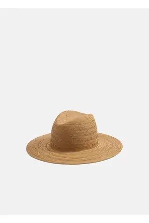 Vince Herringbone-weave Straw Panama Hat - Natural