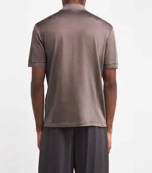 Giorgio Armani Cotton Logo Polo Shirt - Beige