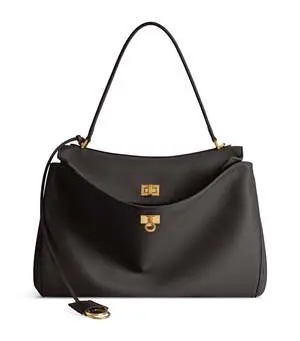 Balenciaga Medium Leather Rodeo Top-handle Bag - Brown