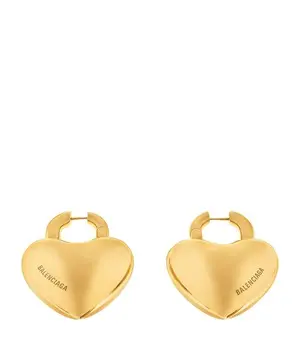Balenciaga Minnie Heart Earrings - Neutral