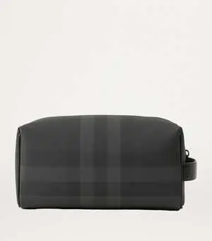 Burberry Leather-trim Check Wash Bag