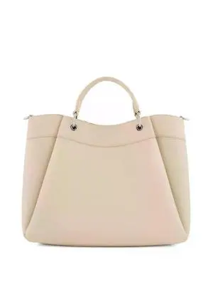 Armani Exchange Pleat-detail Tote Bag - Neutrals