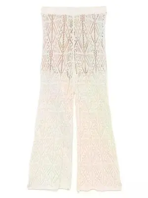 Liu Jo Crochet-knit Trousers - Neutrals