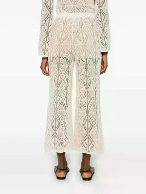 Liu Jo Crochet-knit Trousers - Neutrals
