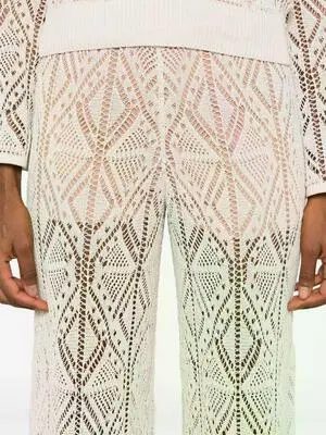 Liu Jo Crochet-knit Trousers - Neutrals