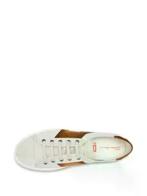 Santoni Suede-panel Canvas Sneakers