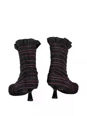 AMY CROOKES Ruffle-detail Ankle Boots