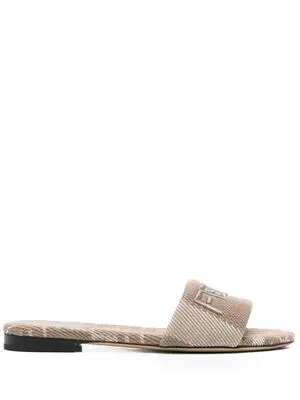 Fendi Logo-embroidered Slides