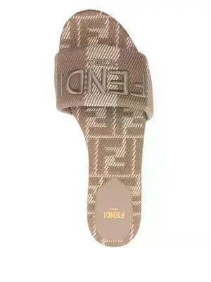 Fendi Logo-embroidered Slides