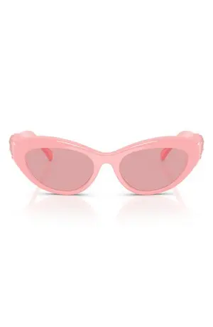 Versace 49mm Cat Eye Sunglasses - Pink
