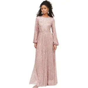 MARYISA Embellished Maxi Dress - Frosted Pink