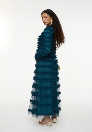 MARYISA Ruffle Maxi Dress