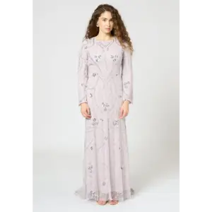 MARYISA Occasion Embellished Beaded Evening Dress - Lilac