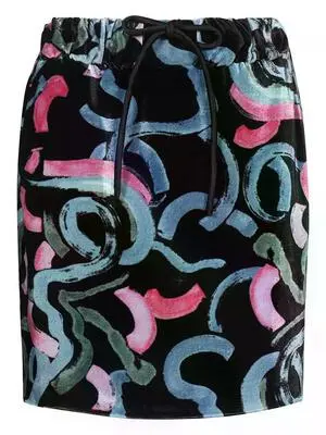 Emporio Armani Printed Skirt - Black
