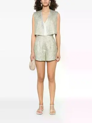 FORTE_FORTE Lurex Striped Shorts