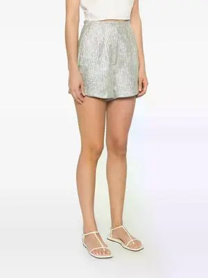 FORTE_FORTE Lurex Striped Shorts