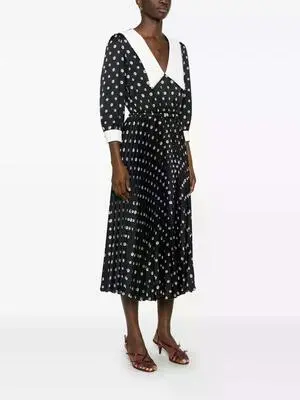 NISSA Pearl-print Midi Dress