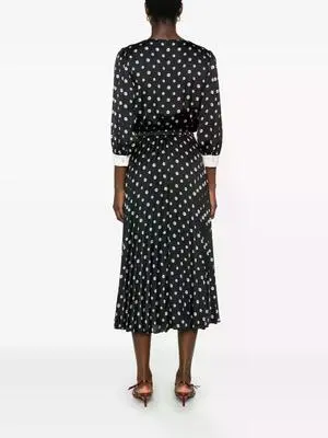 NISSA Pearl-print Midi Dress