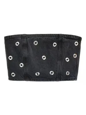 ROTATE BY BIRGER CHRISTENSEN Studded Denim Top