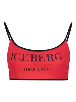 Iceberg Logo-print Bikini Top - Red