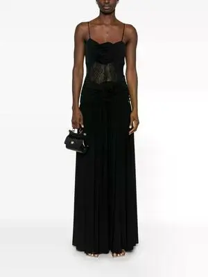 NISSA Floral-appliqué Maxi Dress