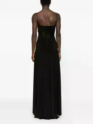 NISSA Floral-appliqué Maxi Dress