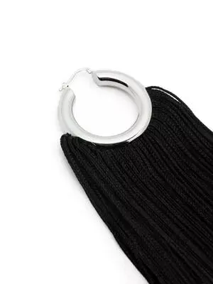JIL SANDER Fringed Hoop Earrings
