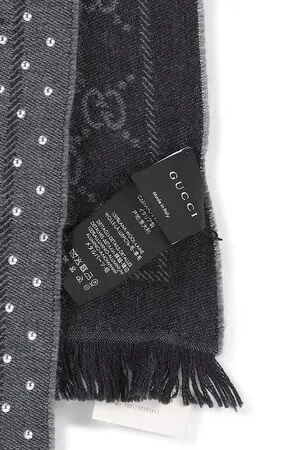 Gucci Studded Gg Wool Scarf