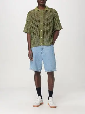 BONSAI Short Sleeve Crochet Shirt - Green
