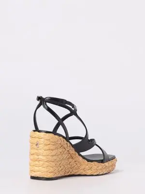 JIMMY CHOO Ayla Leather Wedge Sandals