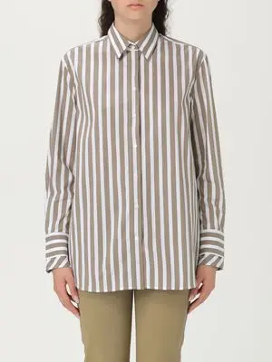 FAY Striped Button-up Shirt - Green