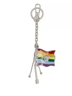 Versace Flag Keyring - Silver