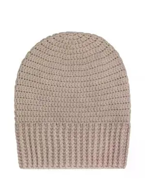 Malo Crochet-knit Beanie - Neutrals