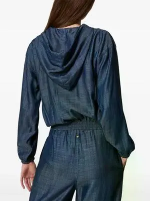 TWINSET Hooded Denim Jacket
