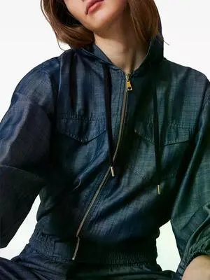 TWINSET Hooded Denim Jacket