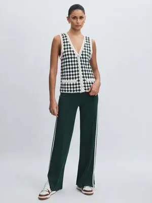 The Upside Portobello Watson Crochet Vest - Green