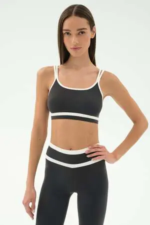 Splits59 Eva Rigor Double Strap Bra - Graphite/white