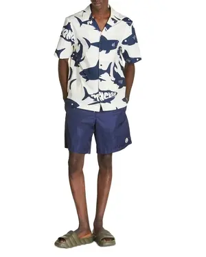 Moncler Camp Collar Short Sleeve Shirt