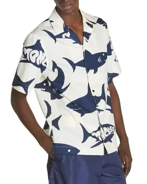 Moncler Camp Collar Short Sleeve Shirt